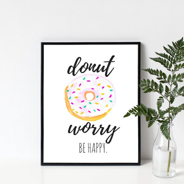 Donut Worry Be Happy - Etsy