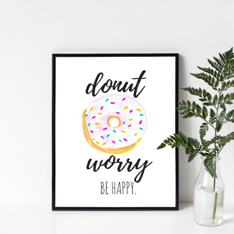 Donut Worry Be Happy - Etsy
