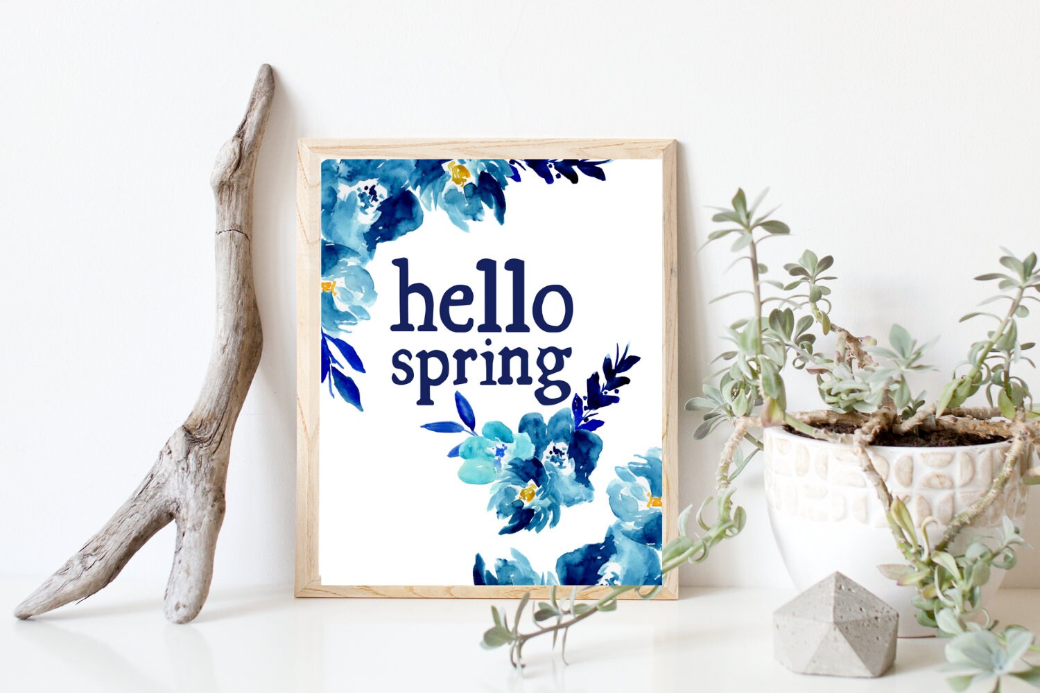 8x10 Hello Spring Printable Wall Art, Hello Spring, Spring Decor ...