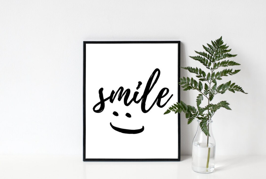 8x10 Smile Printable Wall Art, Smiley Face, Smile Art, Smile Print ...