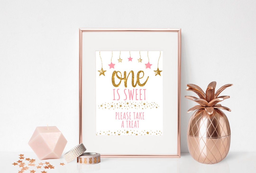 8x10 One is Sweet Printable Sign, Twinkle Twinkle Little Star Birthday ...