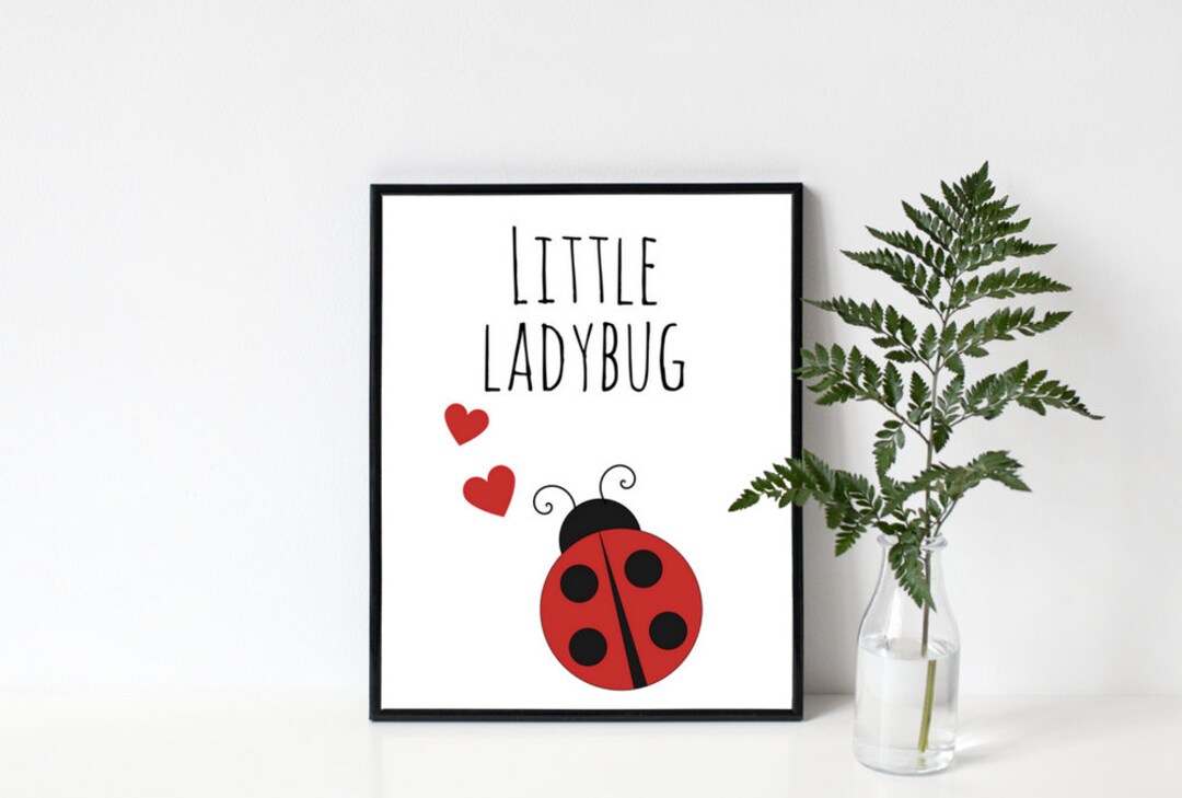 8x10 Little Ladybug Printable Wall Art, Ladybug Gifts, Ladybug Baby ...