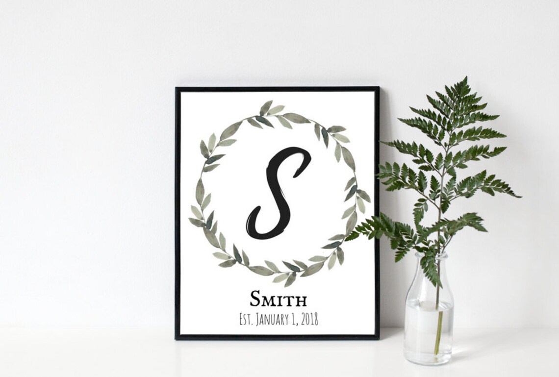 8x10 Established Sign, Established Family Sign, Last Name Printable ...