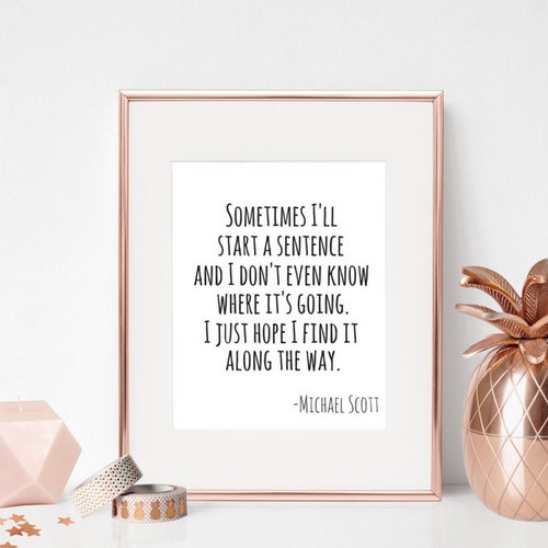 8x10 Michael Scott Printable Wall Art Michael Scott Quote - Etsy