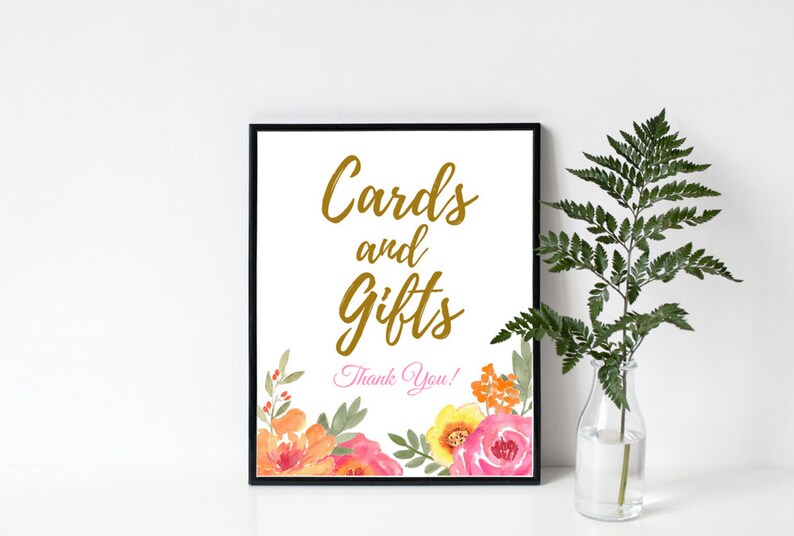 8x10 Cards and Gifts Sign, Cards and Gifts Sign Printable, Printable ...