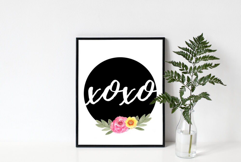 8x10 Xoxo Printable Wall Art, Xoxo Wall Art, Xoxo Sign, Xoxo Print ...