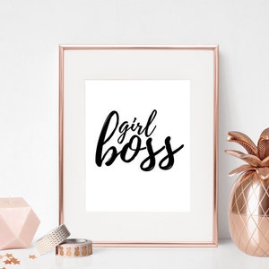 8x10 Girl Boss Printable, Printable Wall Art, Printable Quote, Girl ...