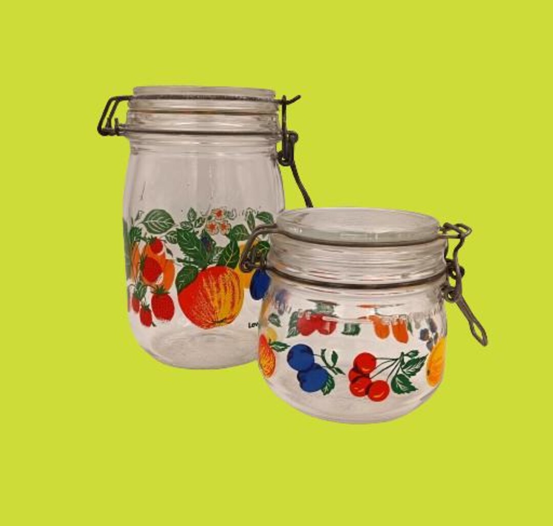JARS the Perfect France in Glass With Vintage Fruit Pattern - Etsy UK