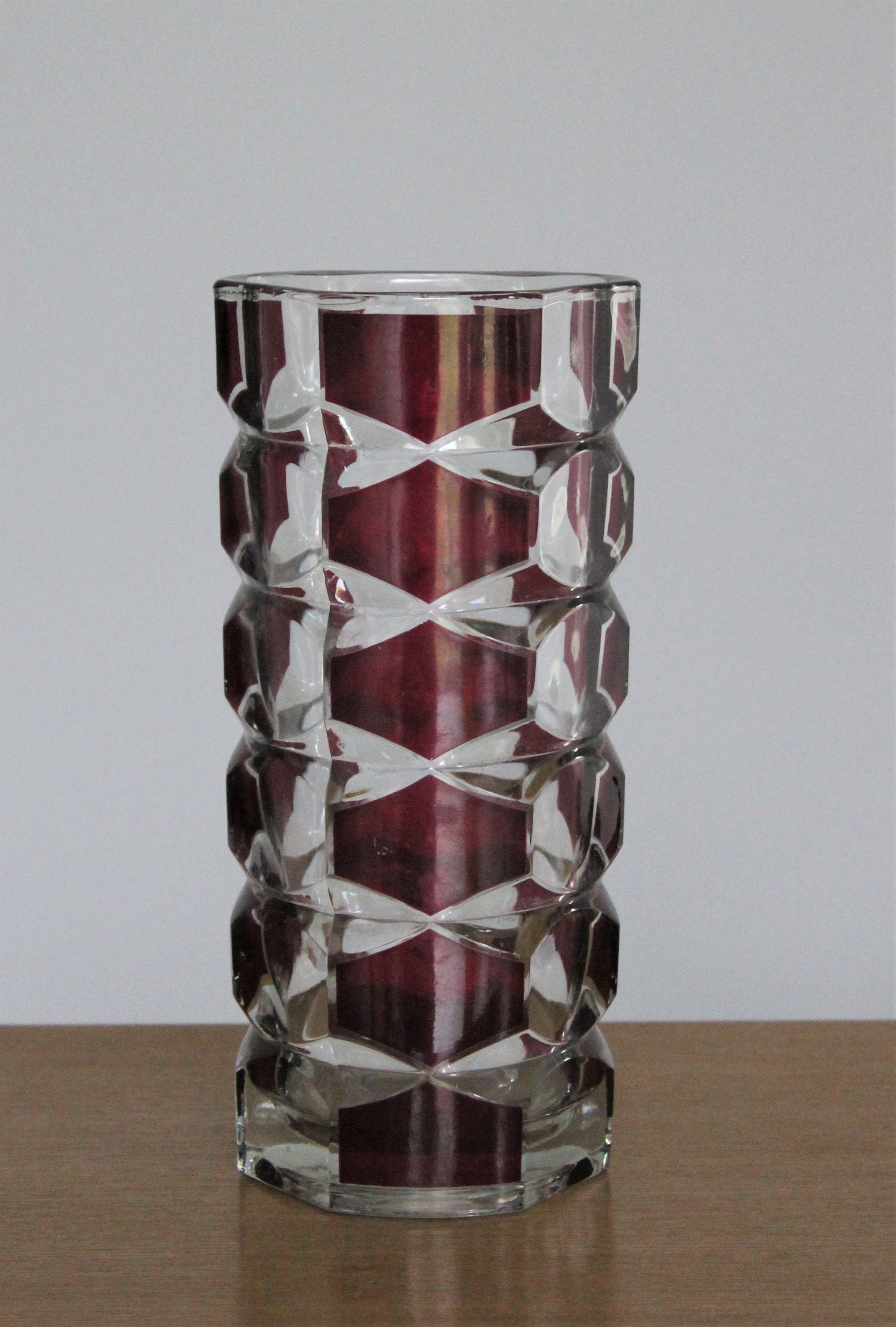 VASES Windsor Glass Ruby by Luminarc France, 1960s