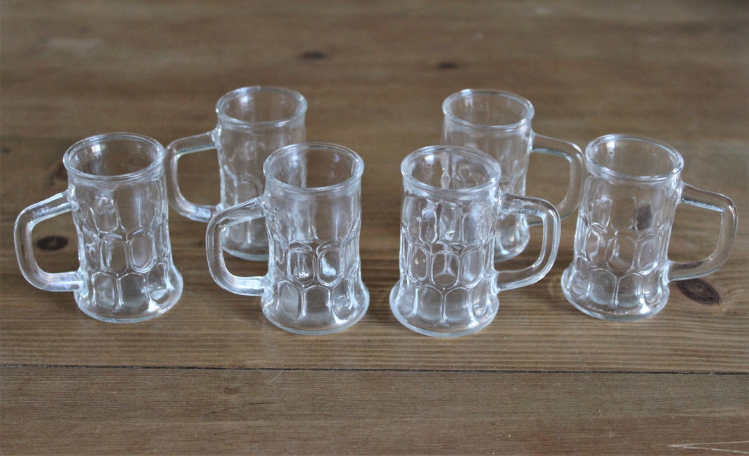 Set of 6 Vintage France Mini Beer Mugs Liqueur Glasses - Etsy