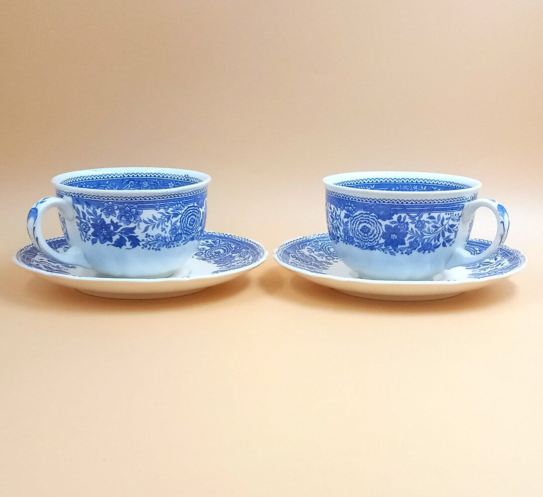 2 CUPS With SAUCERS Vintage Villeroy and Boch Germany Model Mettlach ...