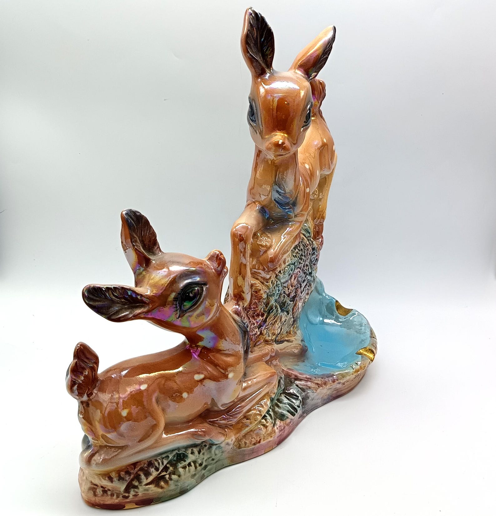 Large Statuette Doe and Her Fawn Vintage Kitsch Italy - Etsy