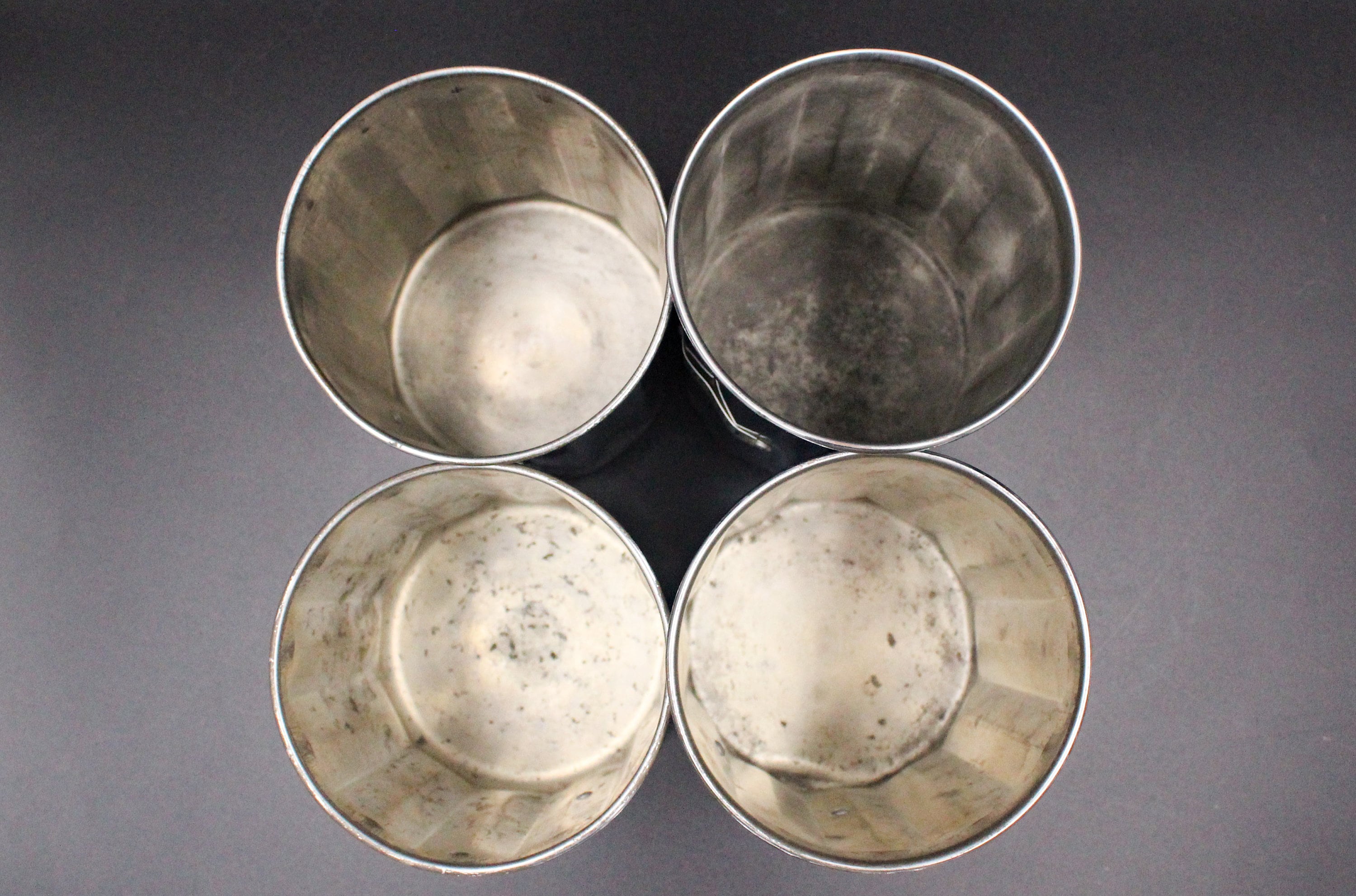 4 BOXES coffee, sugar, chicory, flour 1950 French chrome, French ...