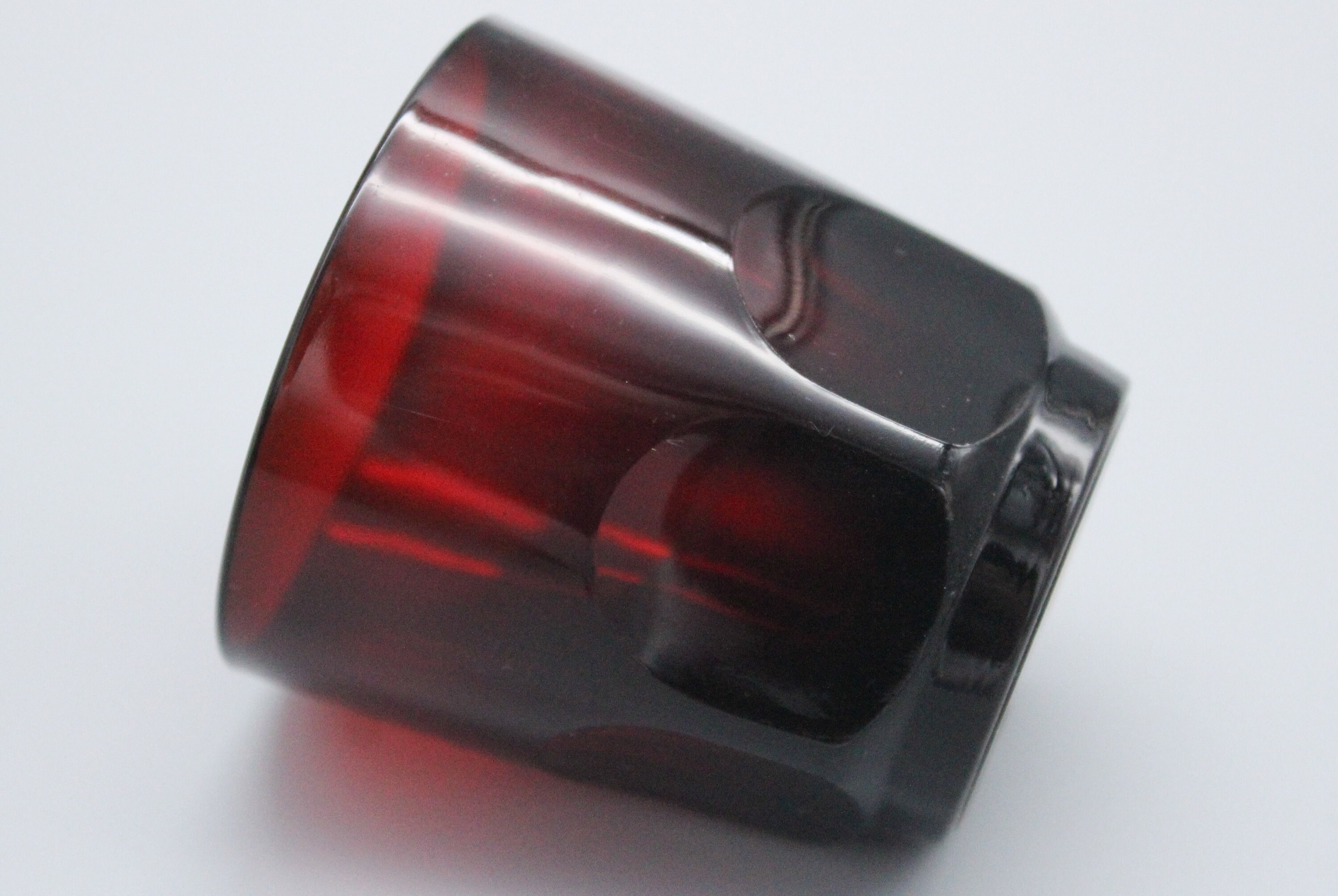 5 GLASSES Retro ruby red tempered glass Arcoroc France