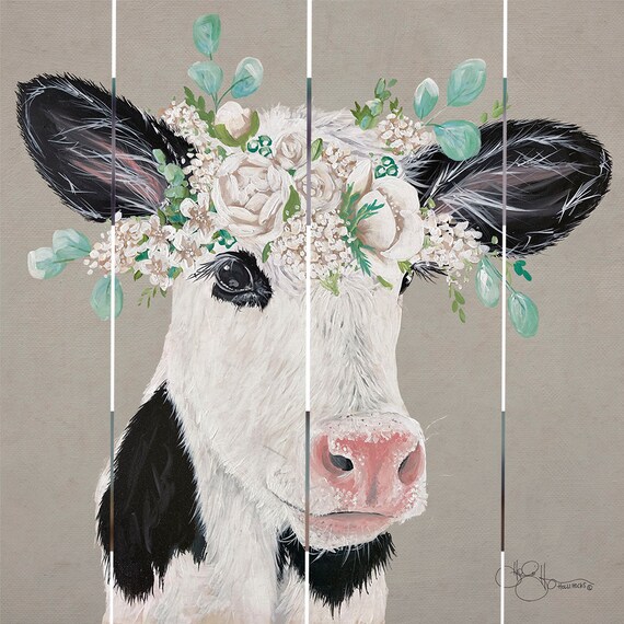 Patience the Cow Pallet Art - Etsy