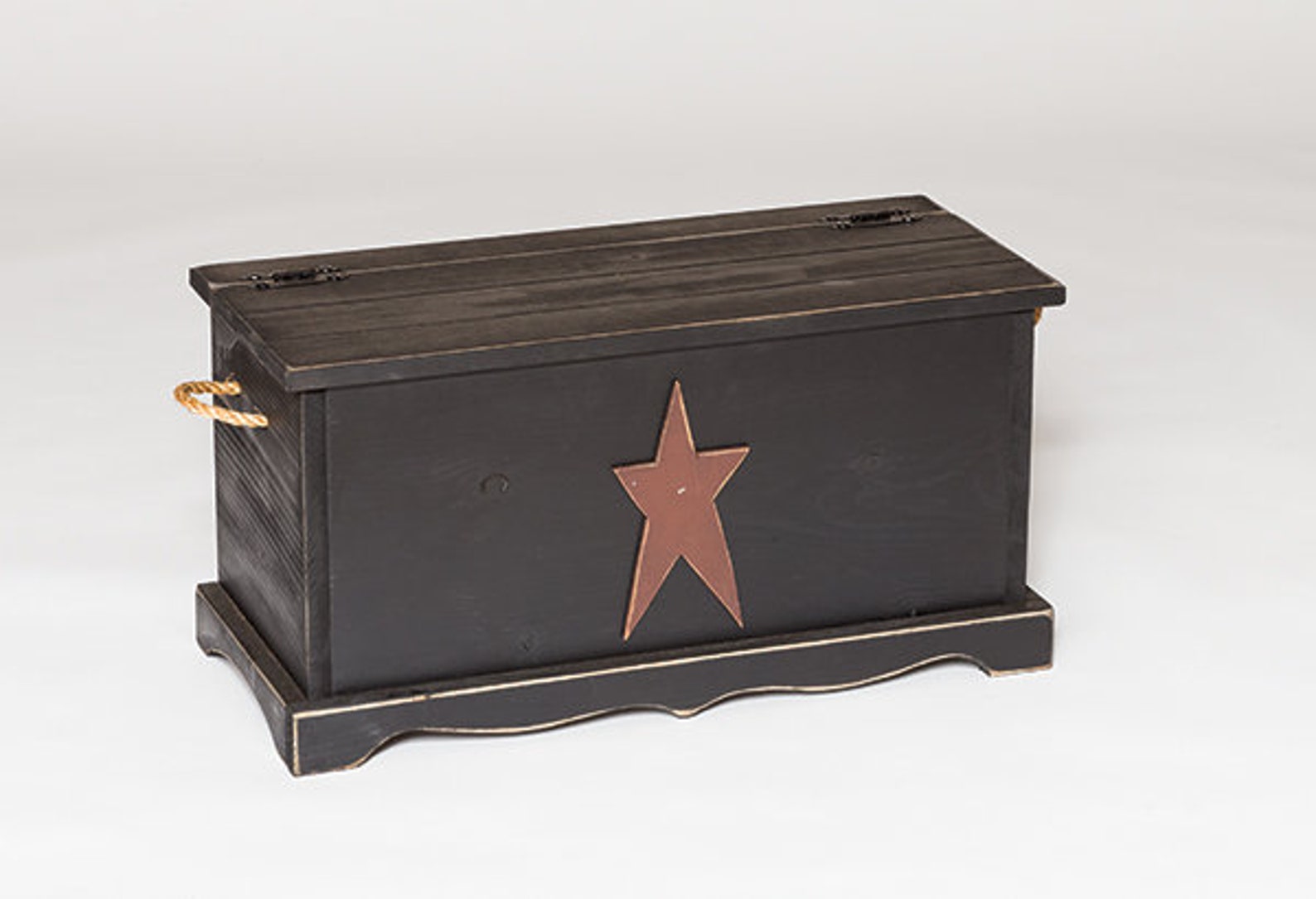 Primitive Pine Storage Chest With Rustic Star in Painted or - Etsy