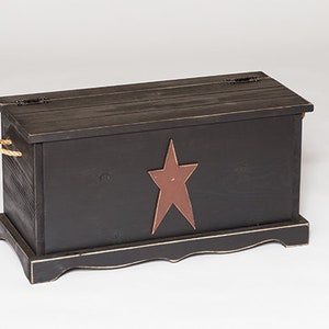 Primitive Pine Storage Chest With Rustic Star in Painted or Stained ...