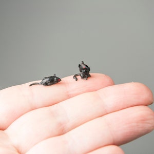 Two cute little mice 1/12 scale. Doll House Dioramas 1:12 | Etsy