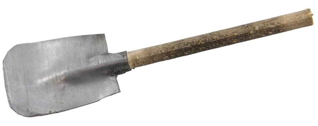 Dolls House Rustic Shovel Wooden Trench Garden Work Tool Pioneer Camp ...