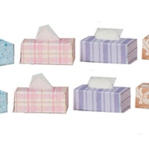 Dolls House 2 Tissue Boxes Miniature Bedroom Bathroom - Etsy