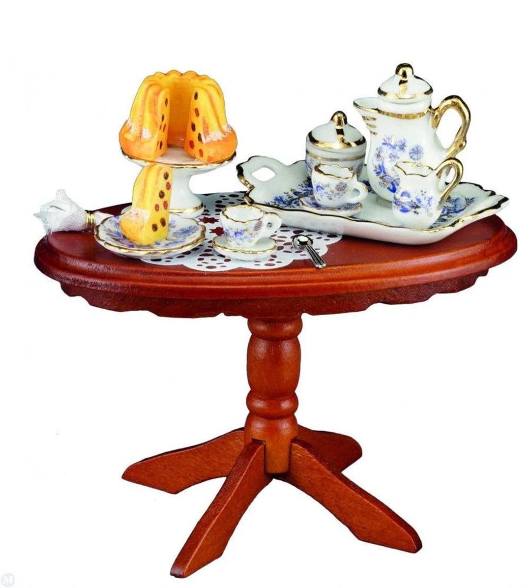 Dolls House Table With Tea Tray & Cake Reutter Miniature Dining Room ...