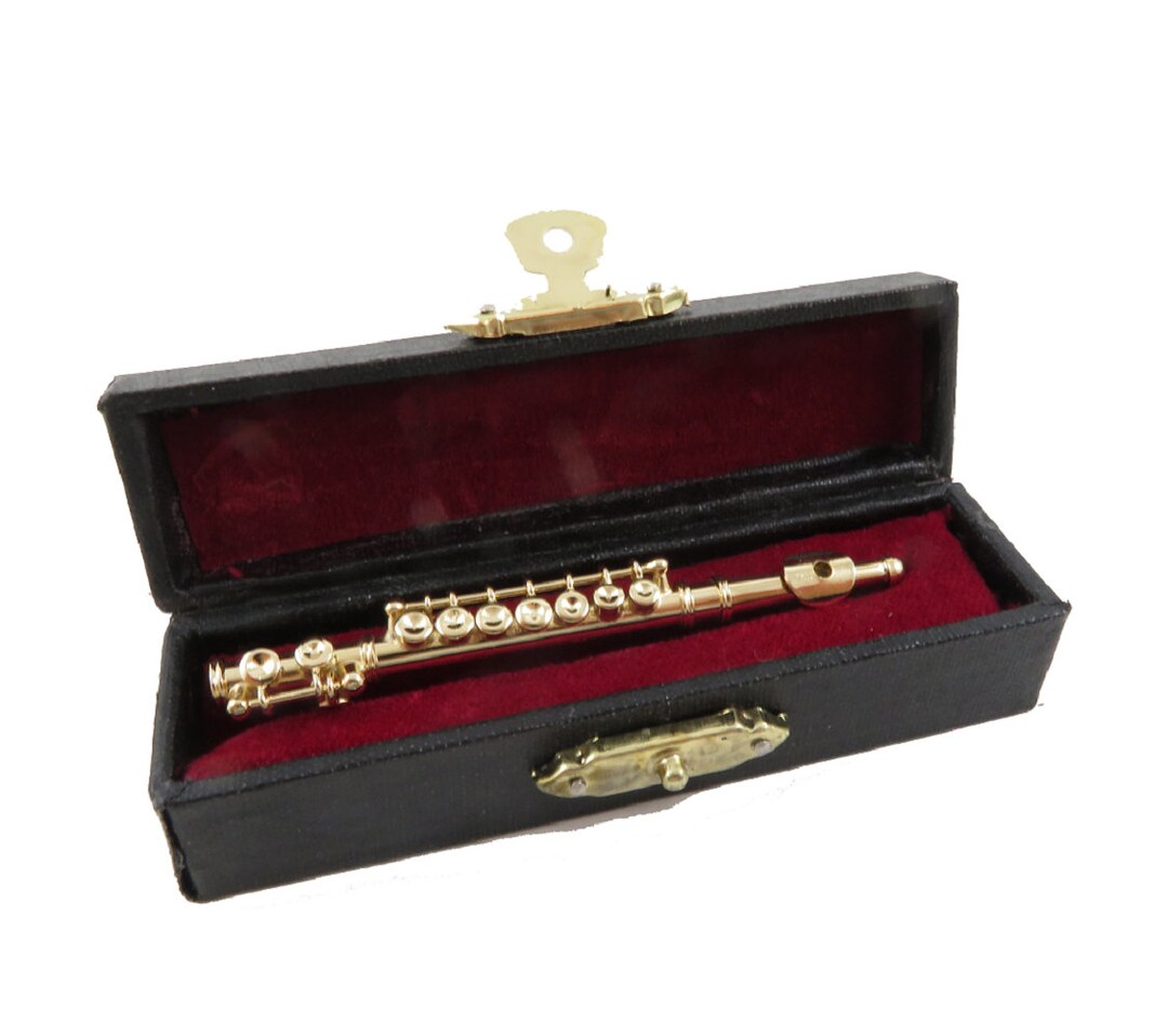 Dolls House Brass Flute Miniature Music Room School Instrument 1:12 ...