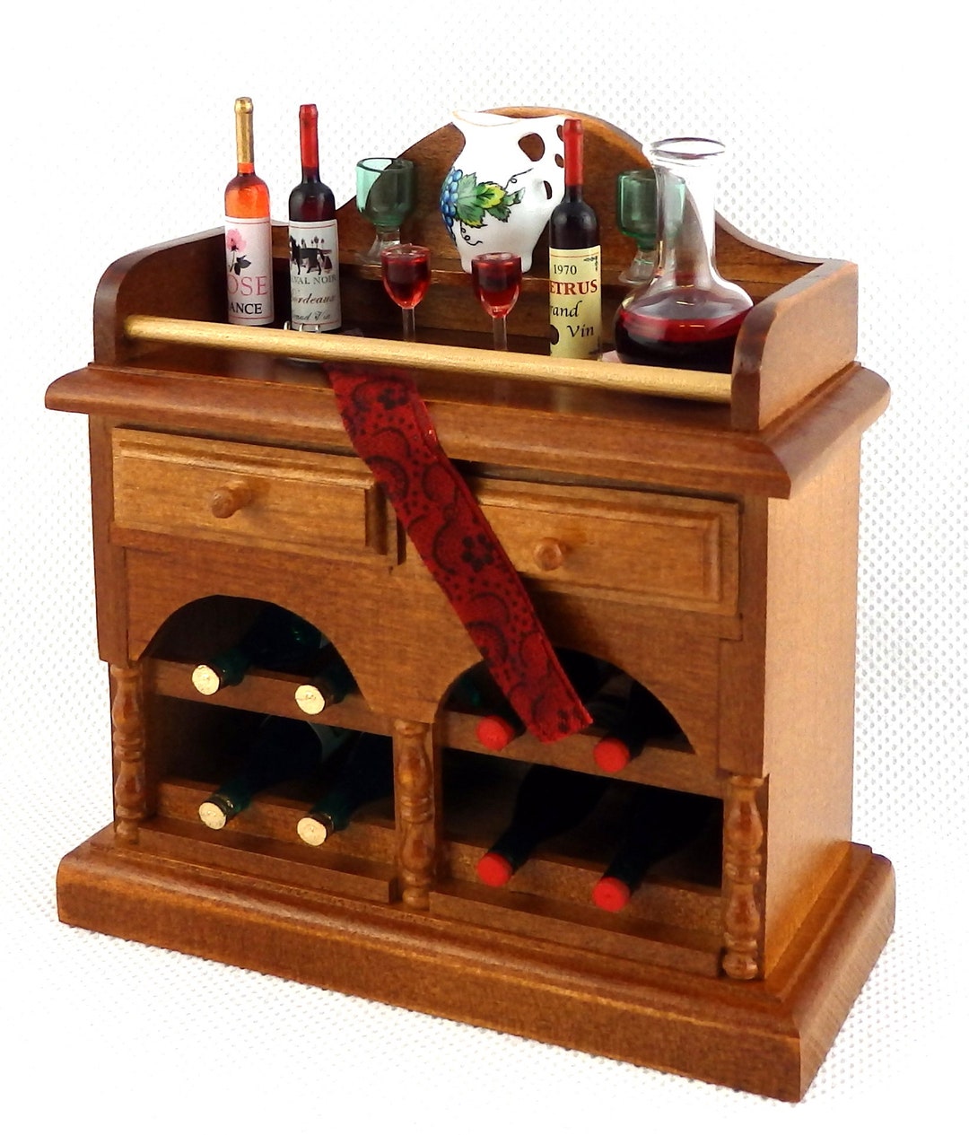 Dolls House Drinks Bar Cabinet Dresser Miniature Reutter Dining Room ...