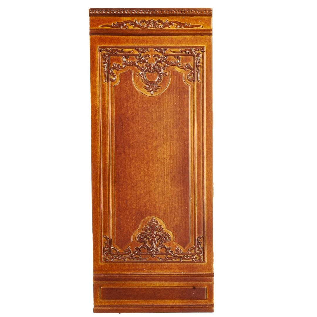 Dolls House 4" Wide Wall Panel French Boiserie Style Walnut JBM ...