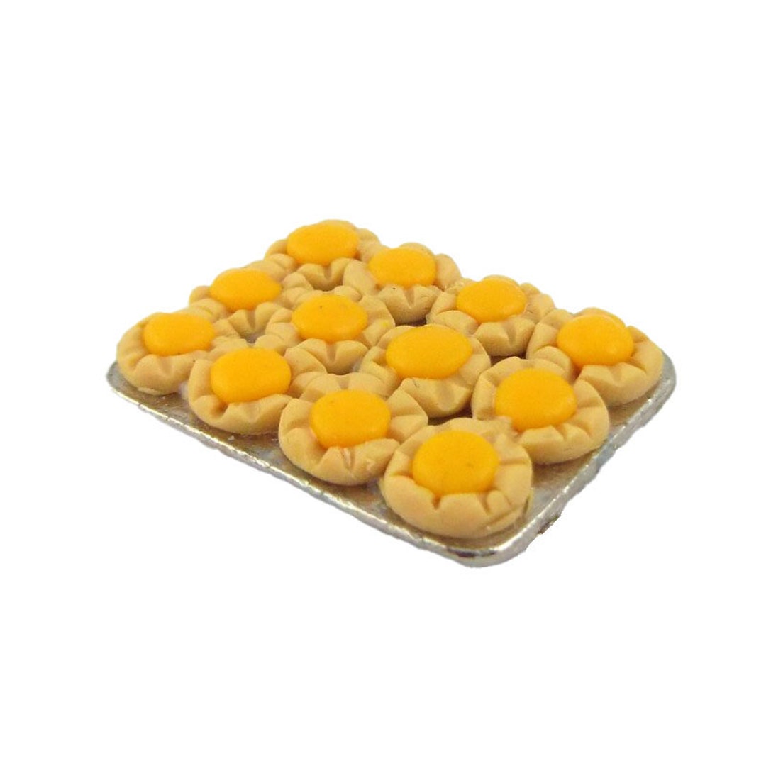 Dolls House Tray of Lemon Curd Tarts Cakes Miniature Baking Kitchen ...