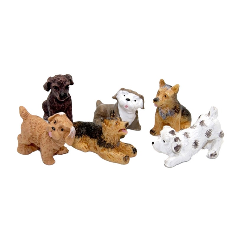 Dolls House Mixed Set of Puppy Dogs Miniature Pet 1:12 Scale Accessory ...