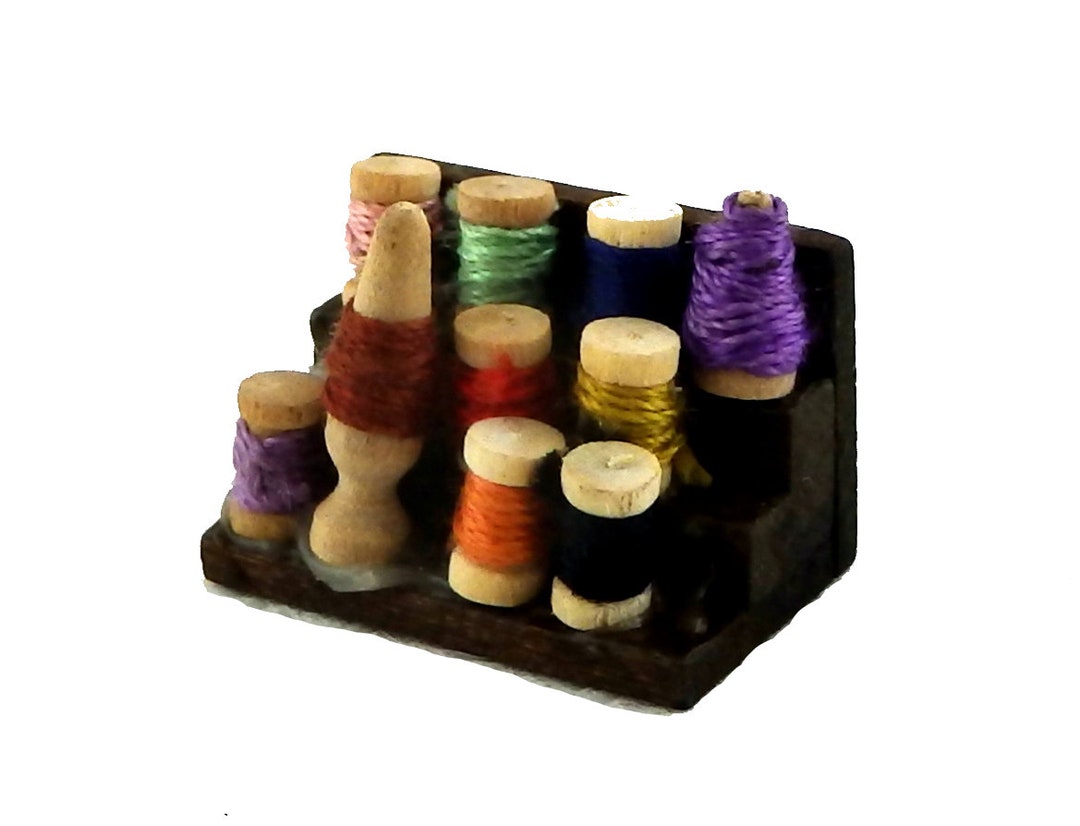 Dolls House Haberdashery Sewing Display of Cotton Reels Thread Shop ...
