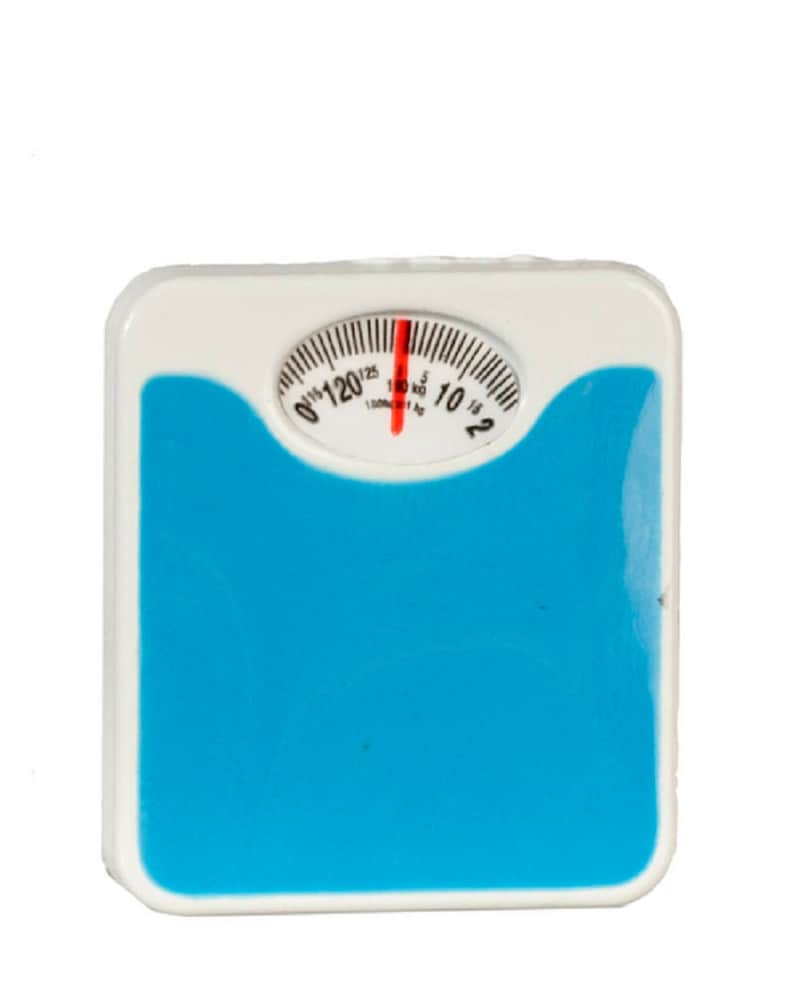 Dolls House Blue Weighing Scales Miniature 1:12 Scale Bathroom ...