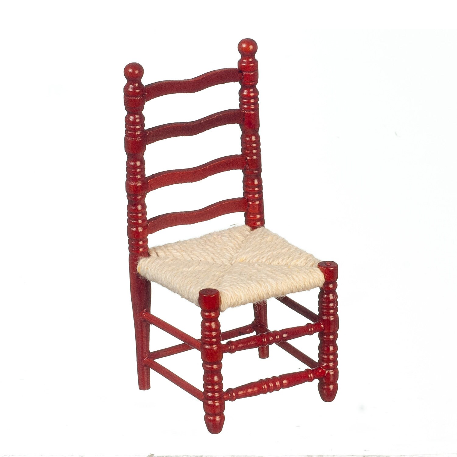 Dolls House Mahogany Ladderback Side Chair Miniature Kitchen Dining ...