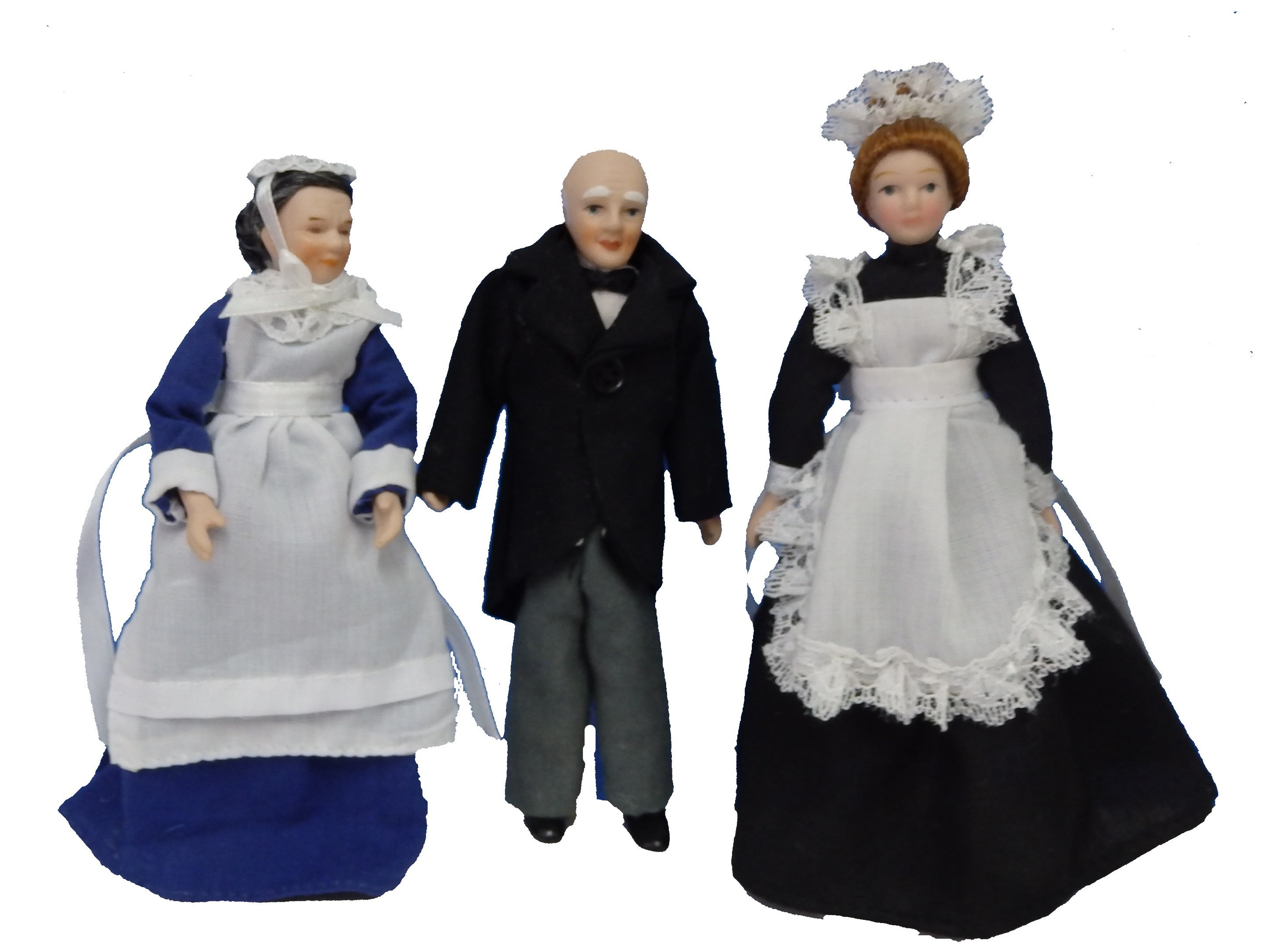 Dolls House Victorian Servants Butler, Parlour & Chamber Maid Set 3 - Etsy
