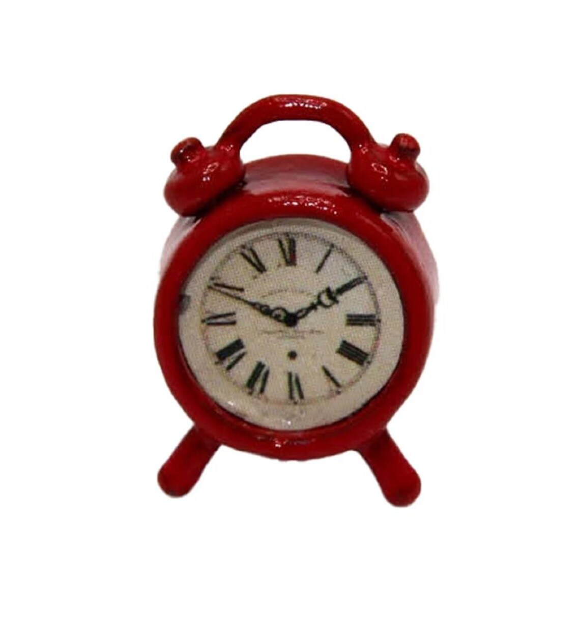 Dolls House Red Retro Alarm Clock Miniature 1:12 Scale Bedroom ...