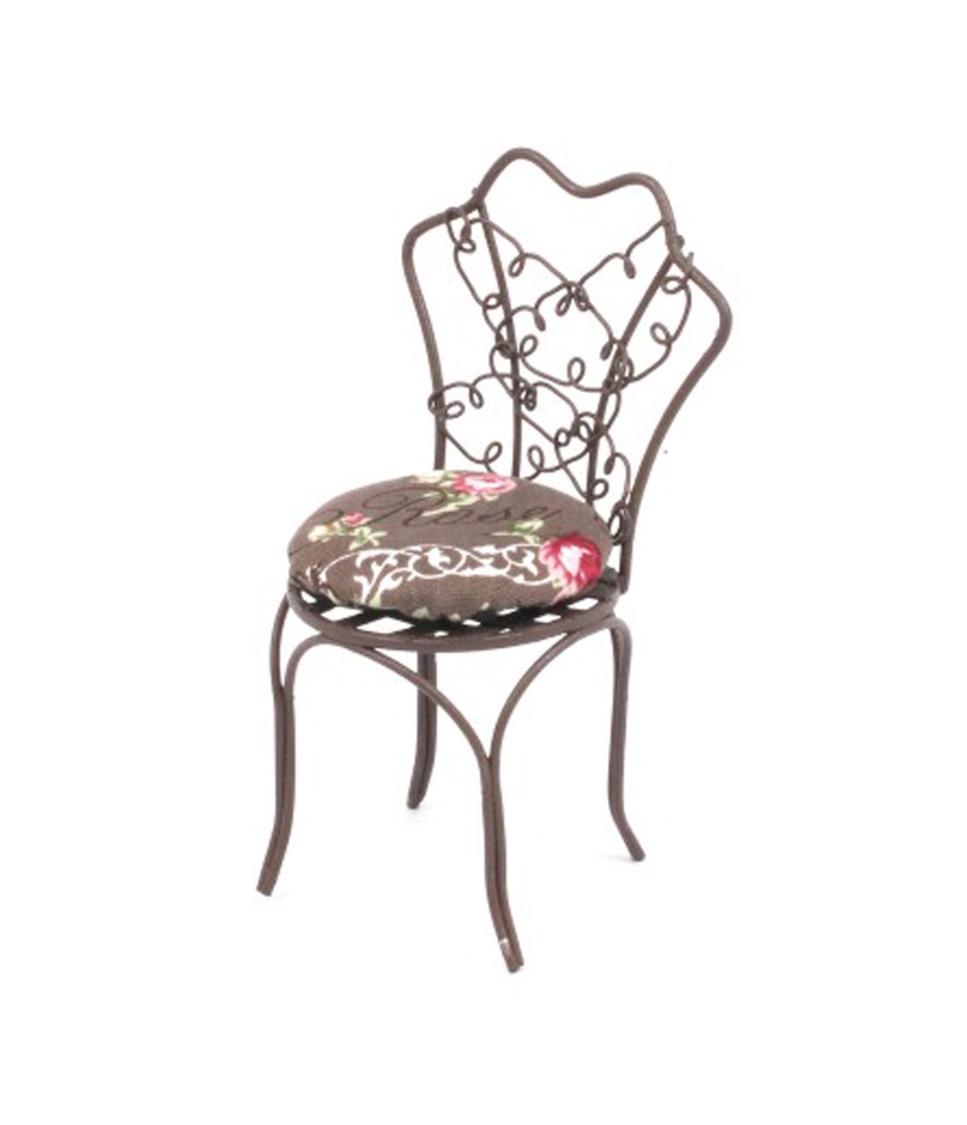 Dolls House Brown Metal Bistro Garden Chair Miniature Reutter Patio ...