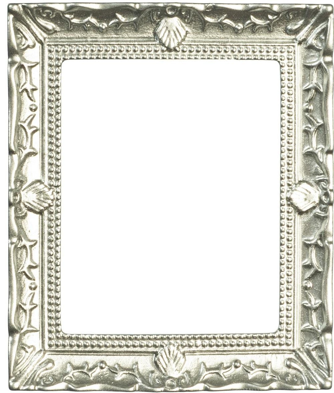 Dolls House Empty Picture Mirror Frame Ornate Silver Miniature ...