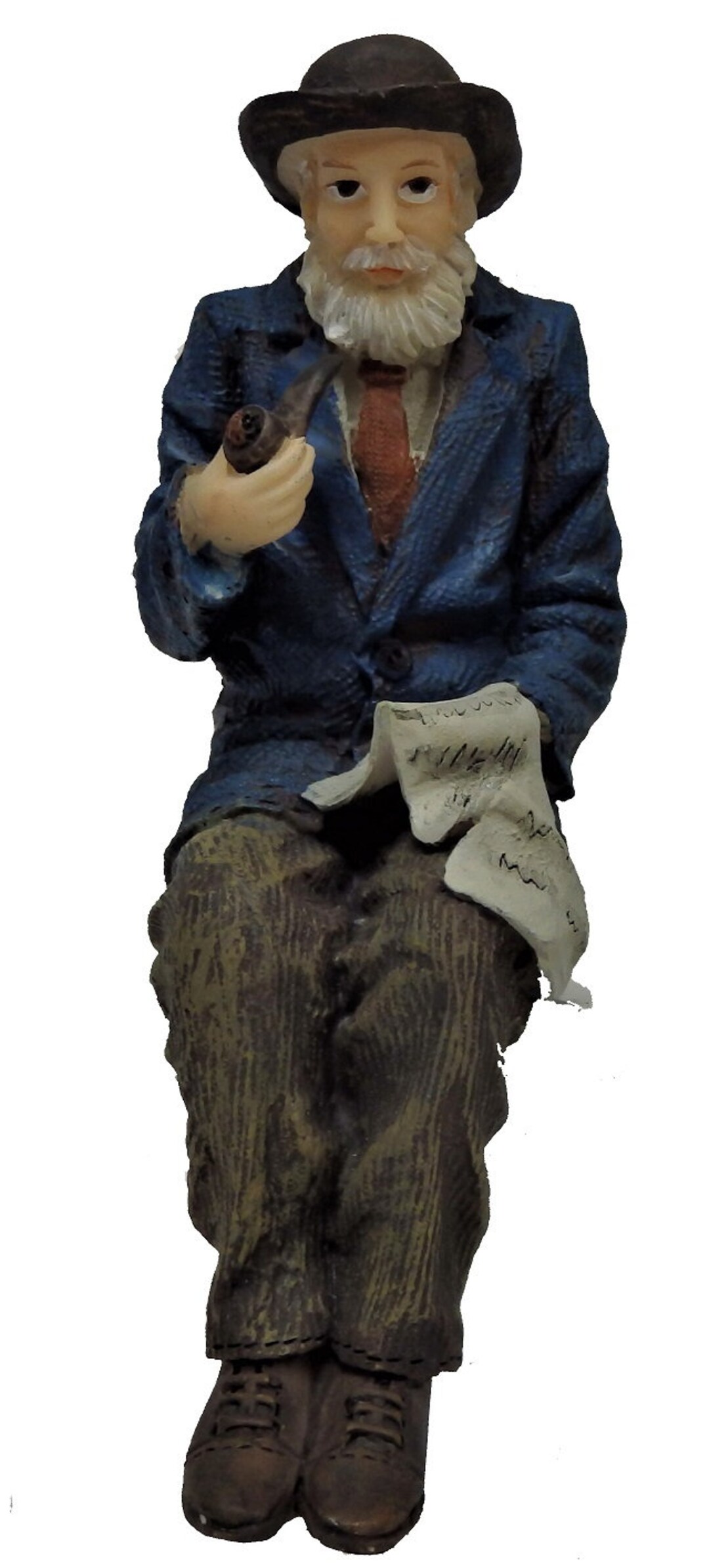Dolls House Old Man With Pipe Sitting 1:12 People Resin Figure - Etsy