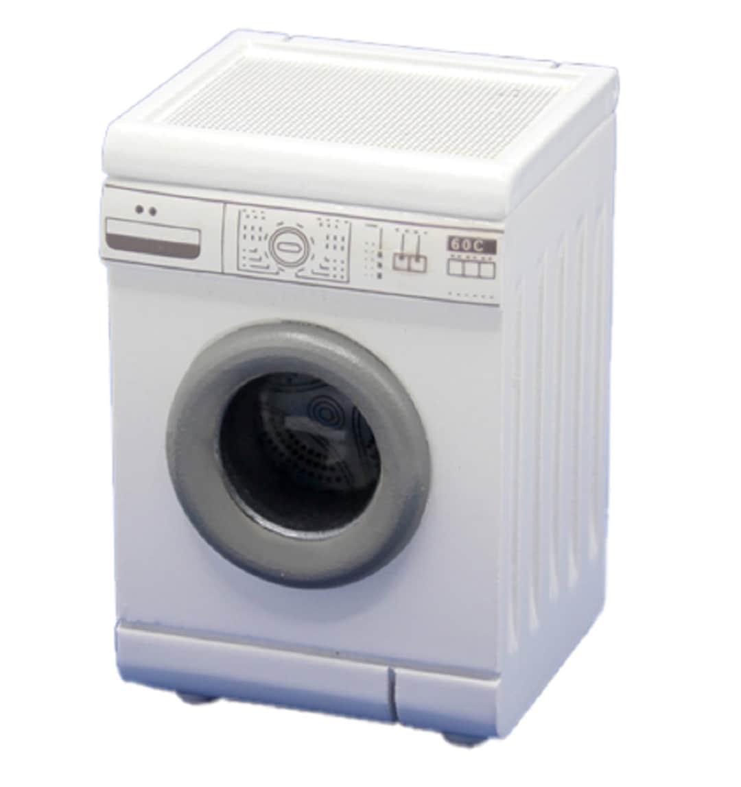 Dolls House White Washing Machine Kitchen Laundry Furniture Miniature ...