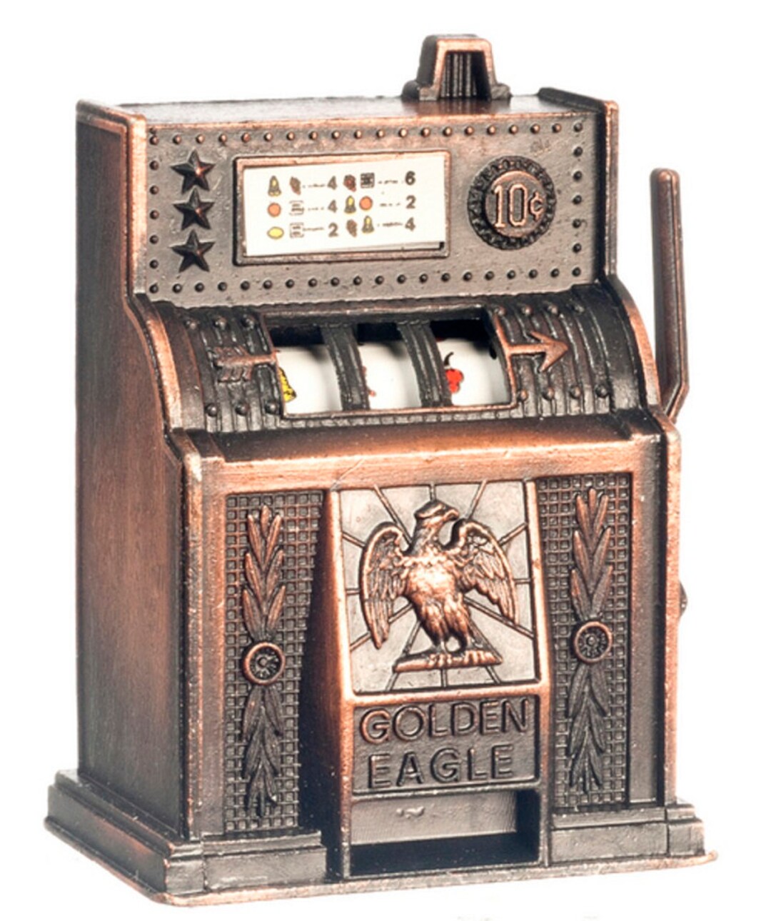 Dolls House Old Fashioned Slot Machine Miniature Pub Bar Shop Arcade ...