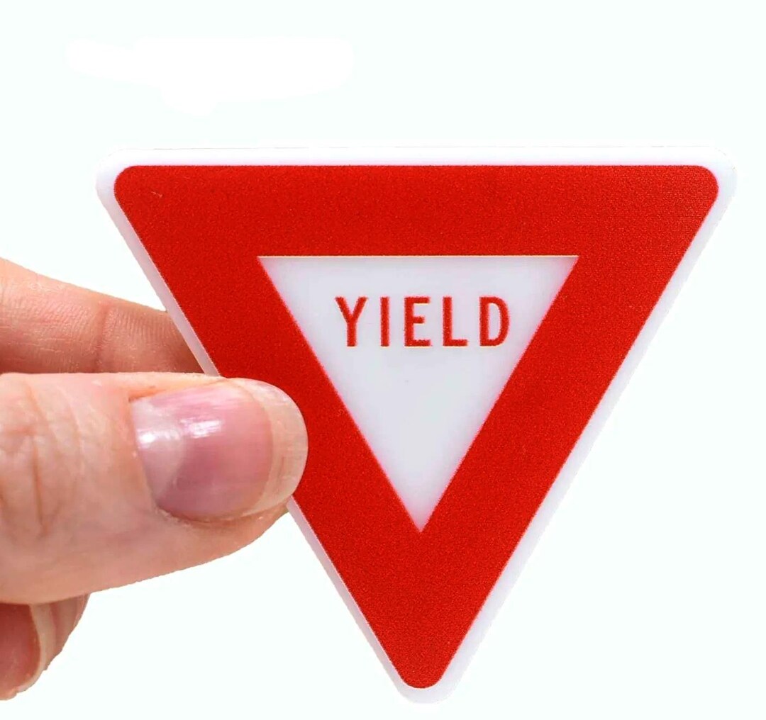 Dolls House Yield Road Sign Give Way Transport Accessory 1:12 Scale - Etsy