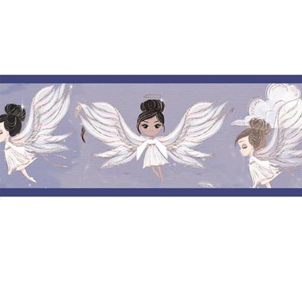Dolls House Nursery Wallpaper Border Modern Angels 1:24 1/2 Inch ...