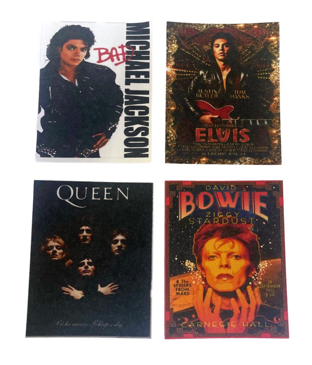 Dolls House Set of 4 Pop Rock Music Posters Miniature Home Décor ...
