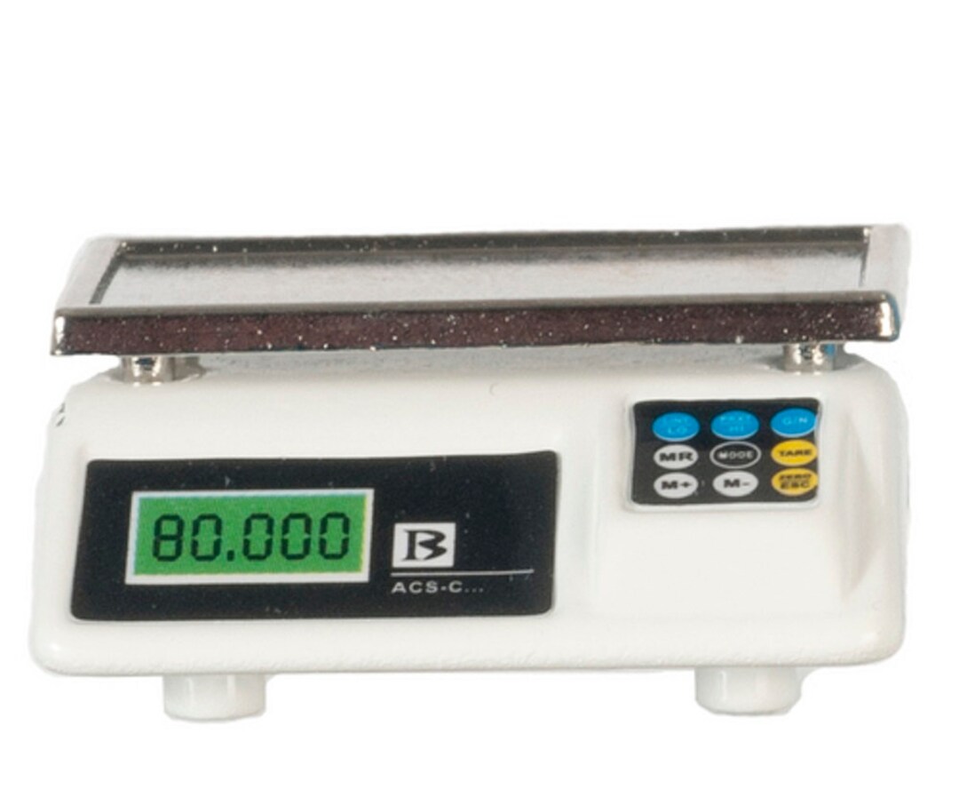 Dolls House Modern Digital Weighing Scales 1:12 Shop Kitchen Store ...