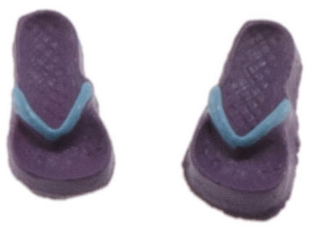 Dolls House Purple Flip Flops Sandals Shoes Miniature Summer Beach ...