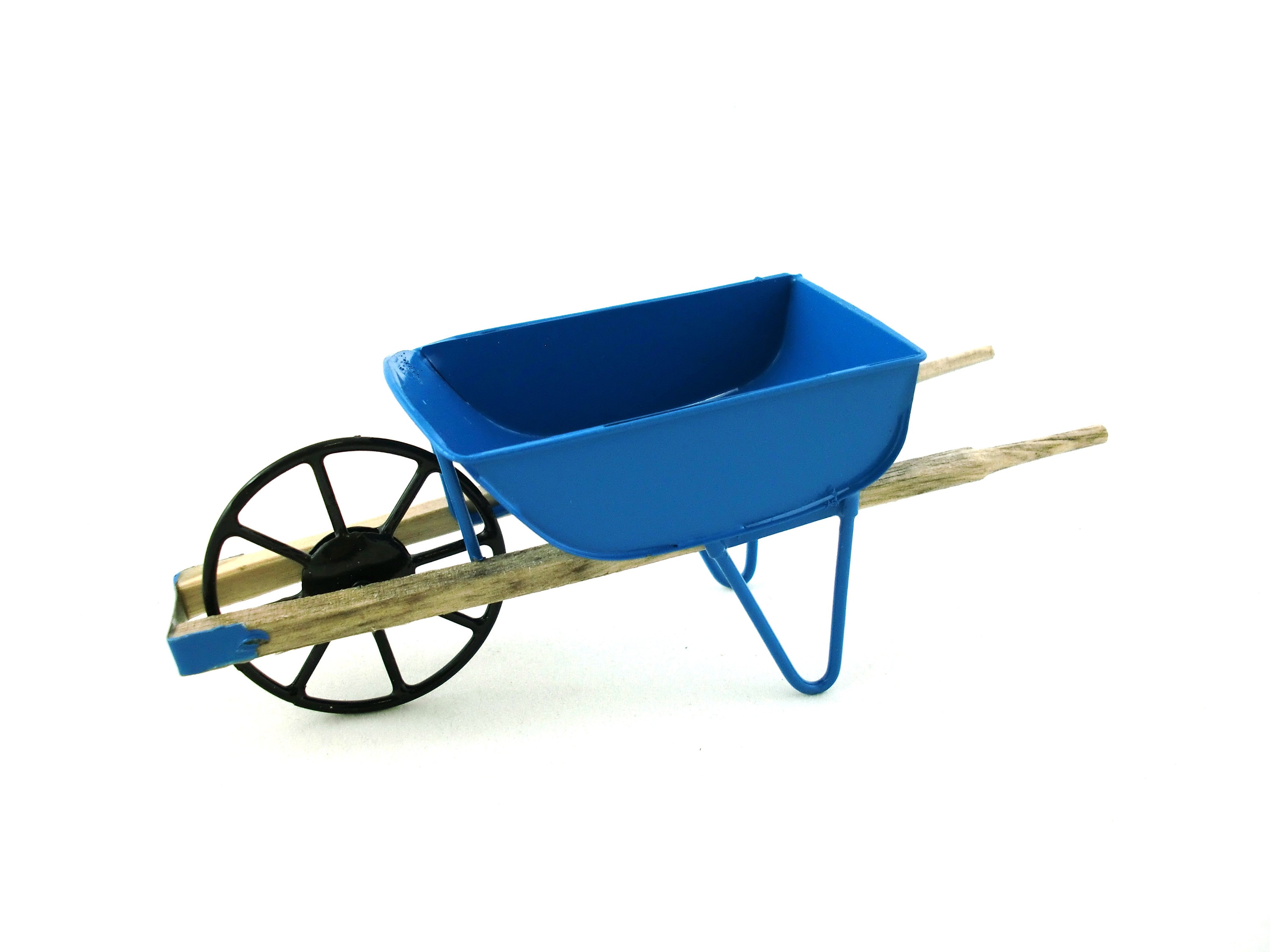Dolls House Blue Wheelbarrow Miniature 1:12 Scale Yard Garden Accessory ...