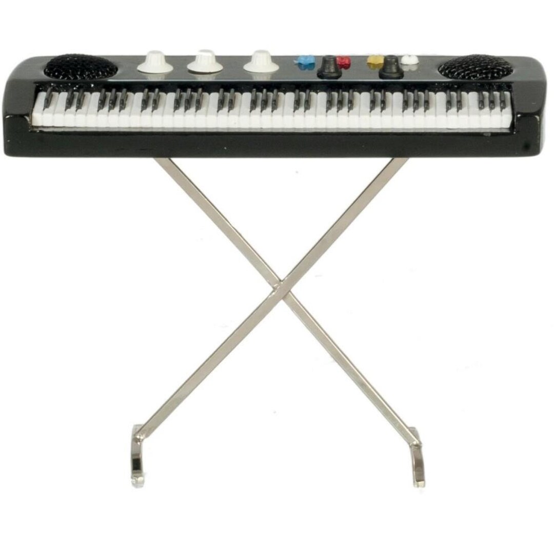 Dolls House Keyboard on Stand Modern Band Music Group School Instrument ...