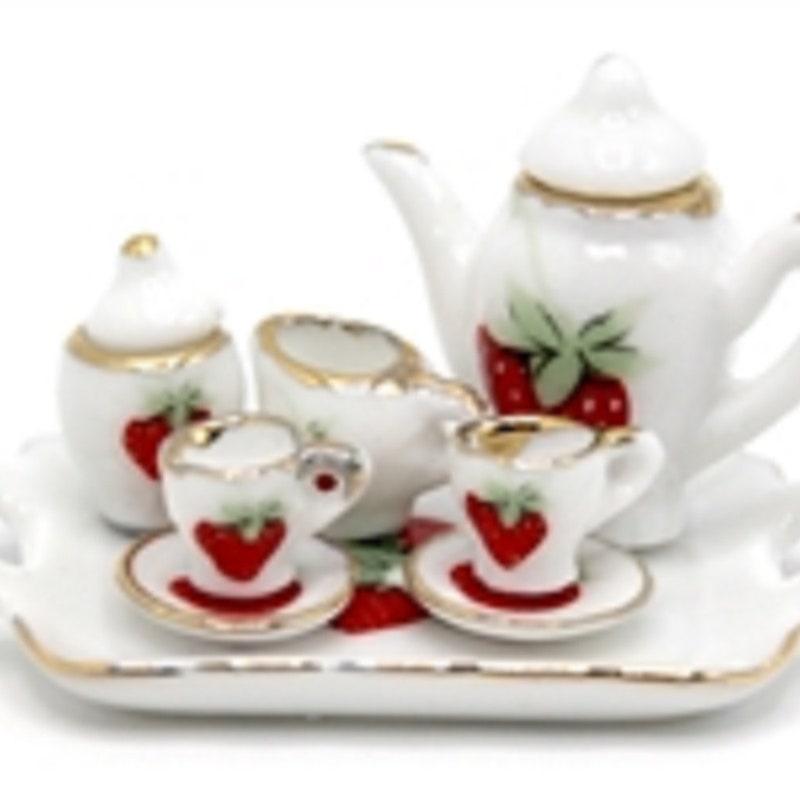 Strawberry Tea Set - Etsy