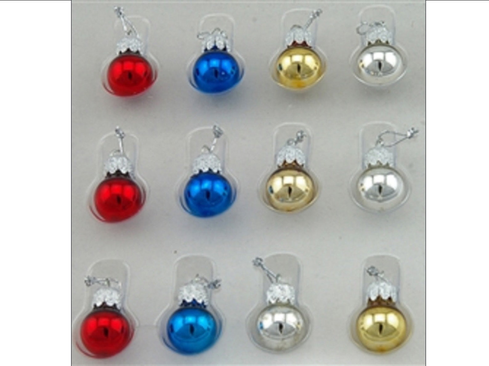 Dolls House 12 Coloured Baubles Miniature Christmas Tree Ornaments ...