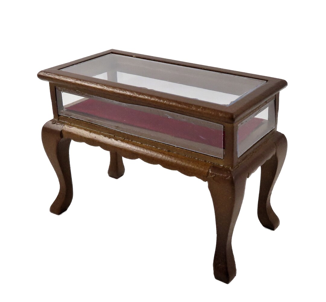 Dolls House Walnut Display Counter Table Shop Fitting Store Furniture 1 ...